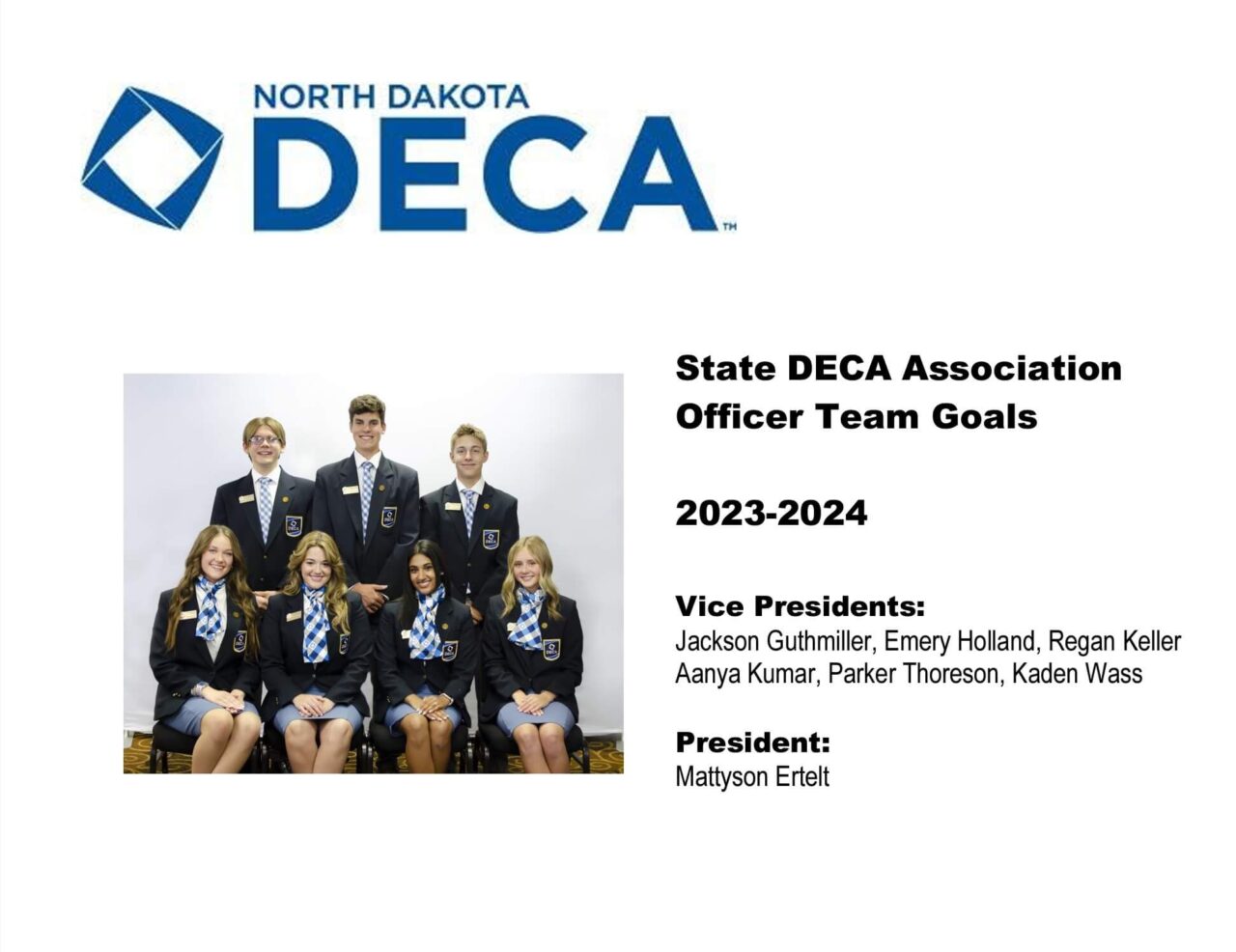 Introducing 2023-2024 High School Officer Team - North Dakota DECA ...